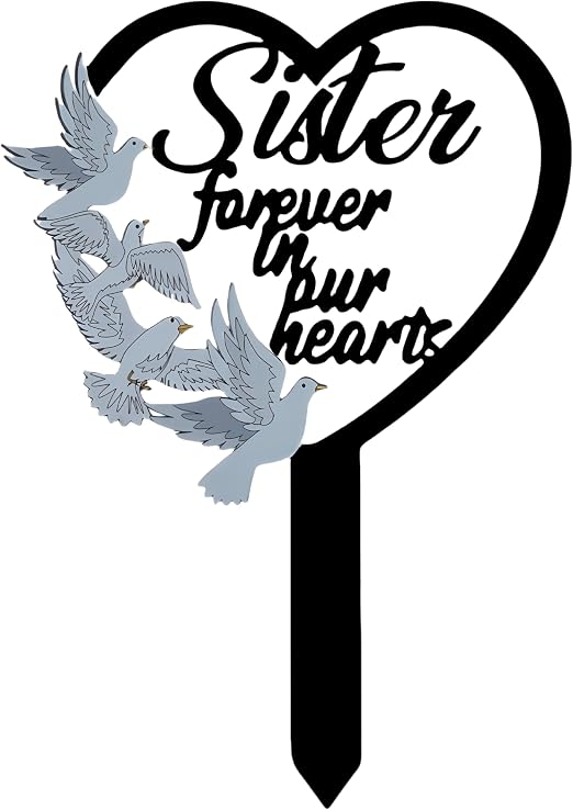 Amazon.com: 11 inch Metal Sister Memorial Stake Grave Decorations for ...