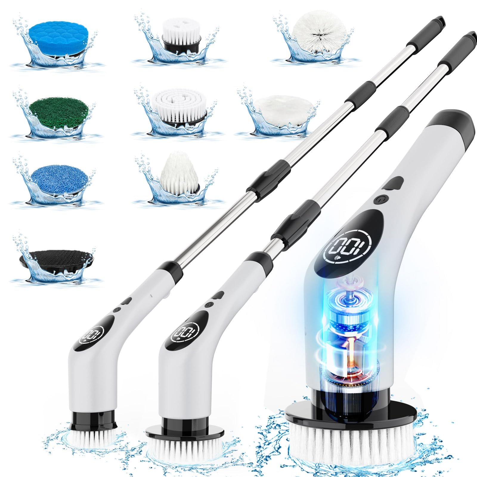 Lefree Electric Spin Scrubber Cordless, Electric Scrubber for Cleaning ...