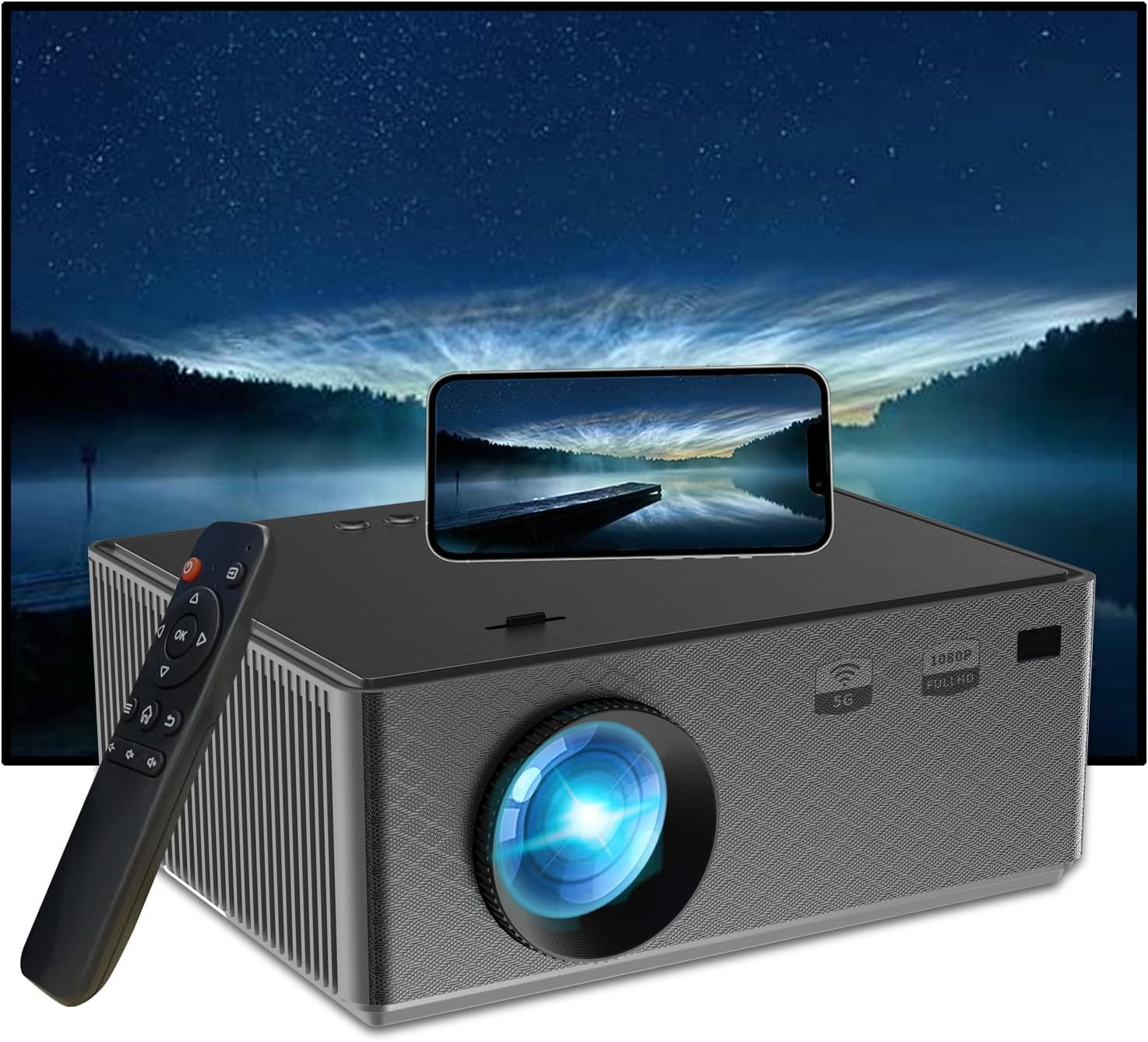 Beamer, Beamer 1080P Heimkino, Smart Beamer Klein, Portable Projector ...