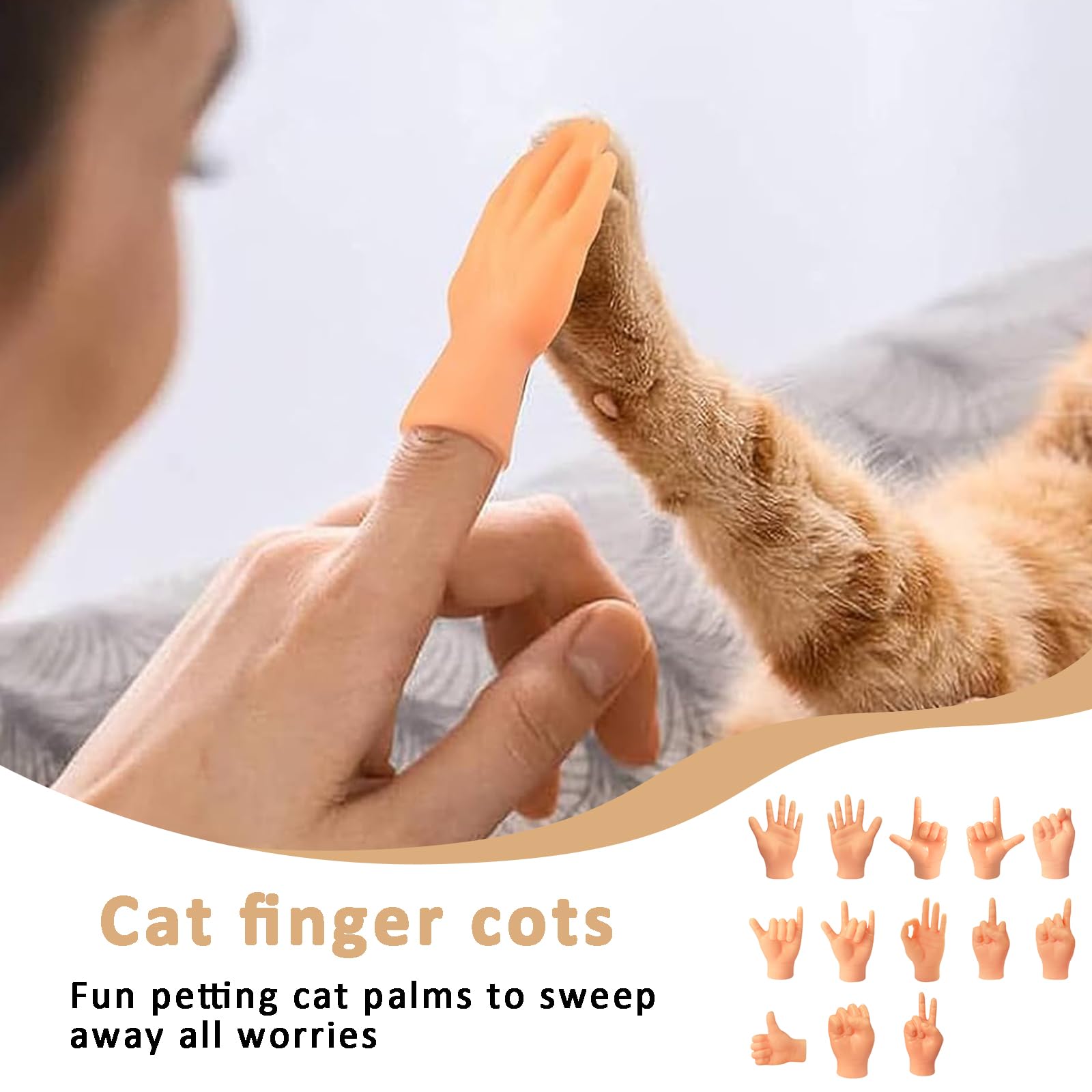 13Pcs Tiny Hands, Middle Finger Puppet, Tiny Hands on Sticks, Finger Props Rock-Paper-Scissors ...