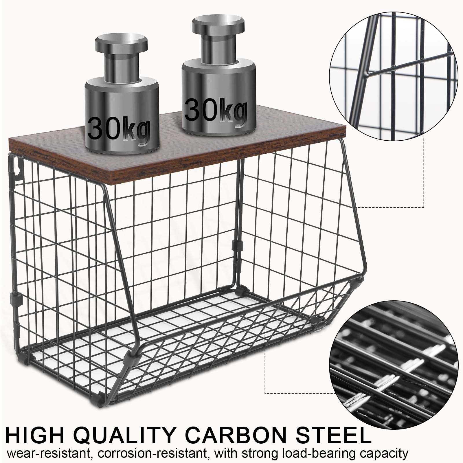 Snapklik.com : 2 Tier Fruit Basket For Kitchen Counter, Hanging Fruit ...
