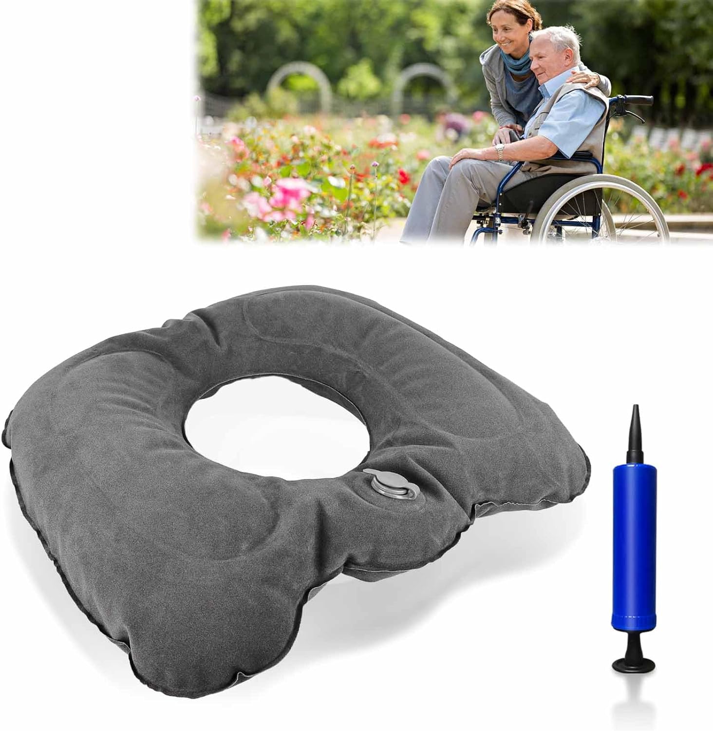 Vegena Inflatable Donut Cushion Seat, Seat Cushion for Coccyx, Portable ...