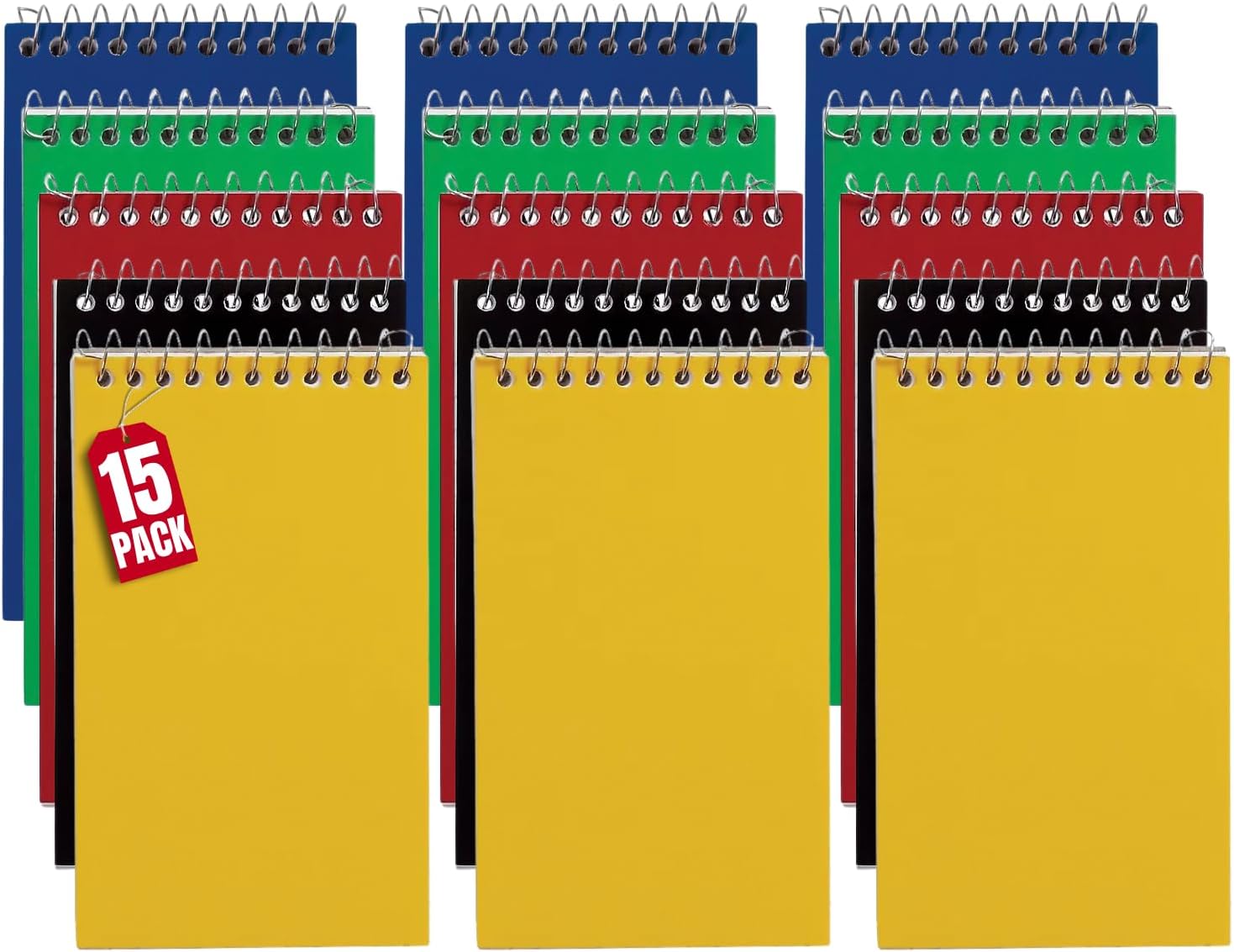 Amazon.com : 1InTheOffice Wirebound Spiral Memo Books, Memo Pads, 3" x ...