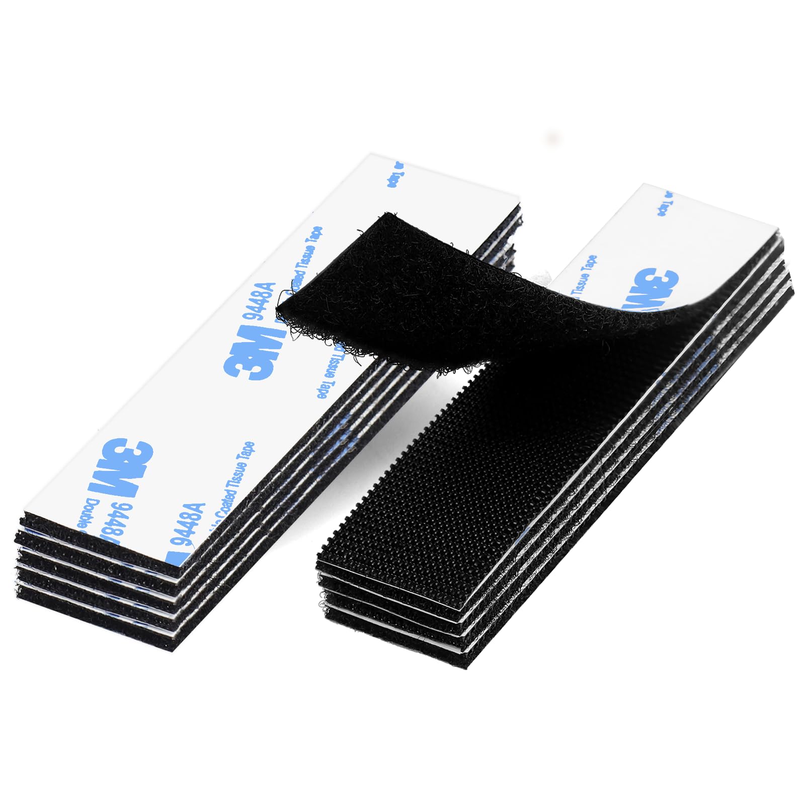 6 Pairs 1in x 4in Hook and Loop Tape Reclosable Nylon Self Adhesive ...