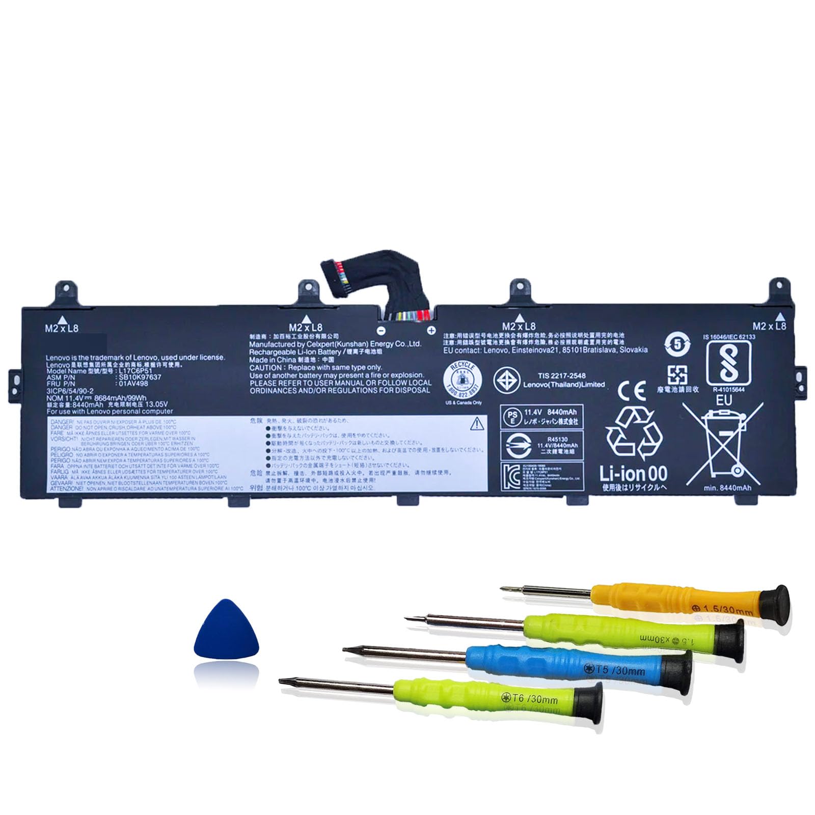 Amazon.com: OUWEE L17C6P51 Laptop Battery Compatible with Lenovo ...