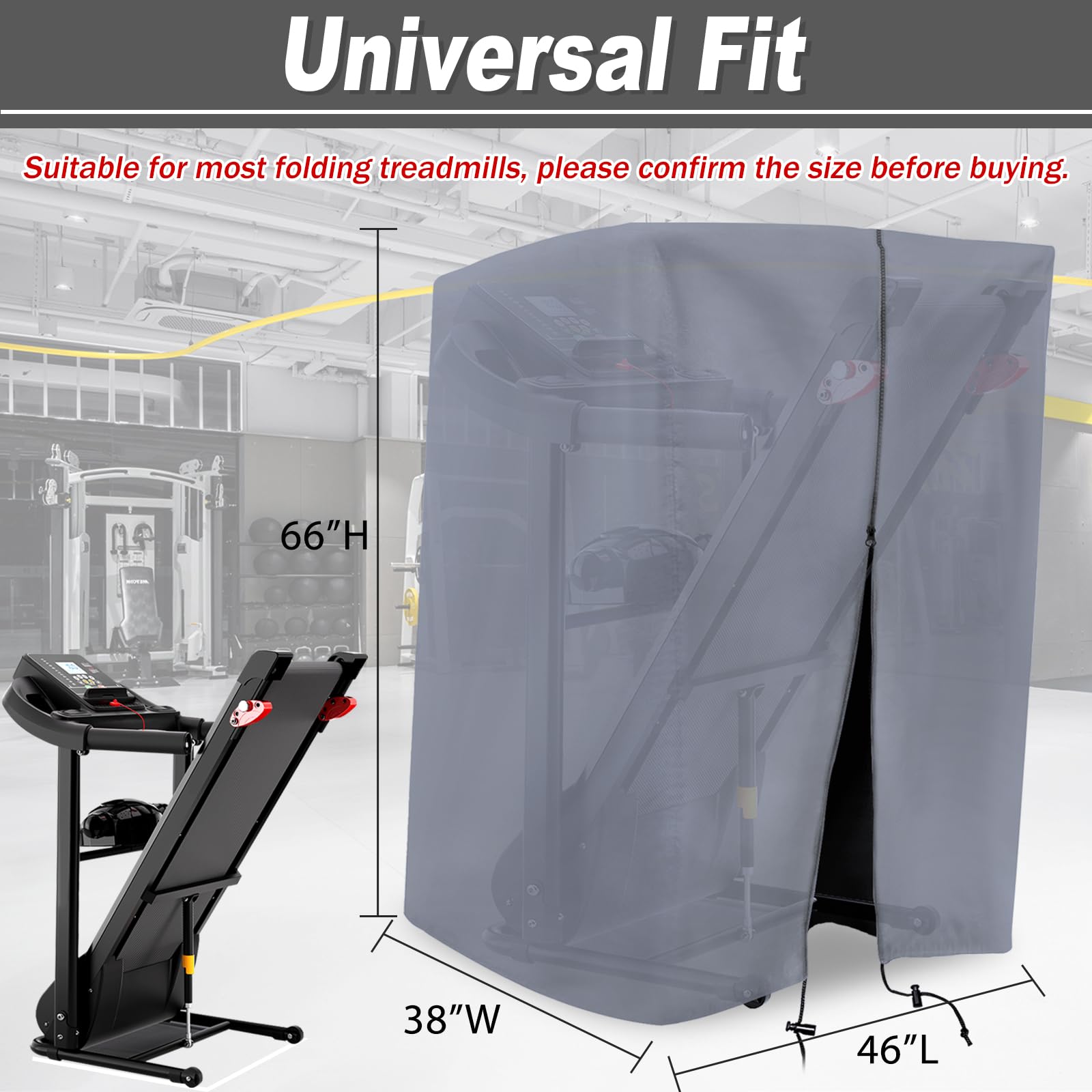 Snapklik.com : Treadmill Cover, Dustproof Waterproof Folding Treadmill ...
