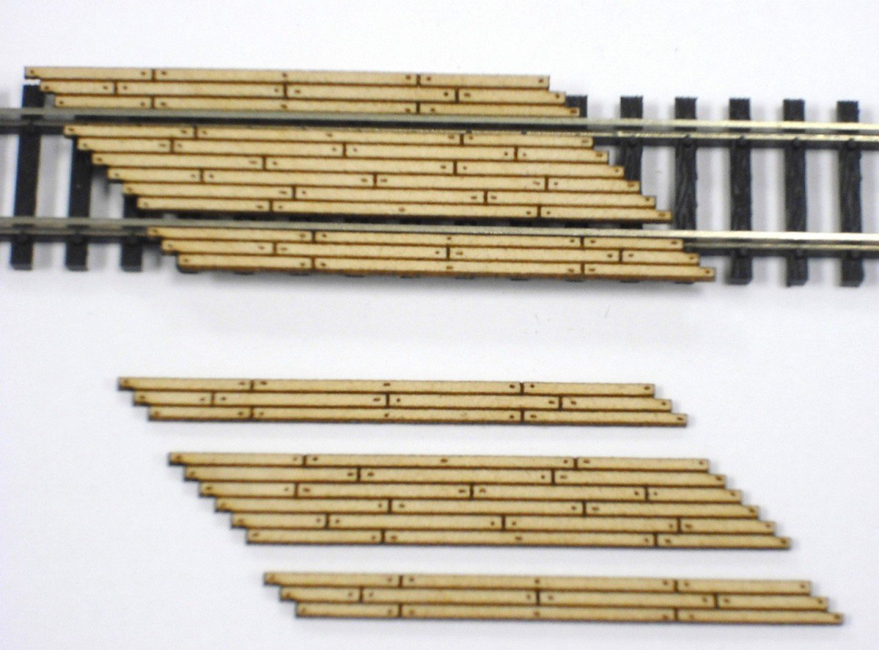 N Scale Grade Crossing Laser-Cut N Scale Double Lane Timber Railroad ...