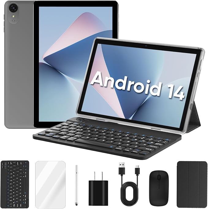 Amazon.com : 10 inch Android 14 Tablet, 6GB+64GB 1TB Expand, 2 in 1 ...
