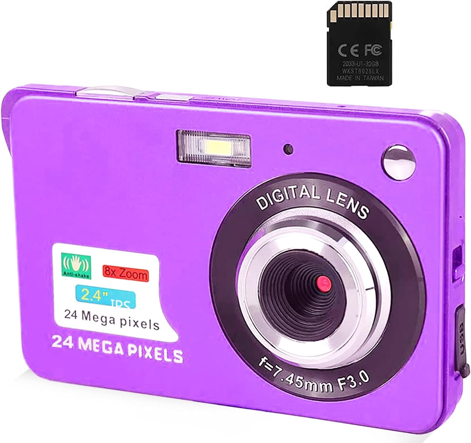 Amazon.com : Digital Camera,2.4 Inch FHD Pocket Cameras Rechargeable ...
