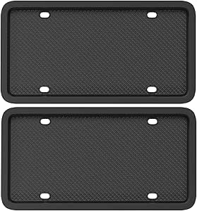 Amazon.com: Silicone License Plate Frame, Premium Grade Universal Car Plate Frame, Rust Proof ...
