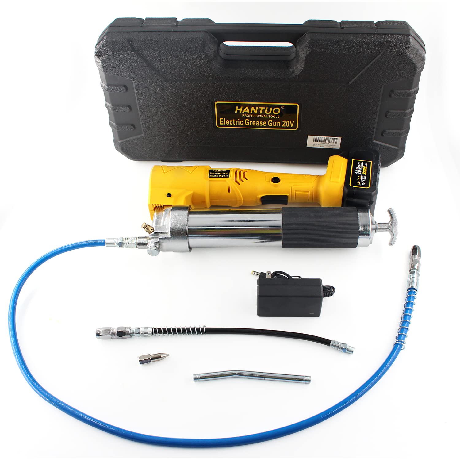 HANTUO 20V Cordless Grease Gun, Electric Grease Gun Professional High ...