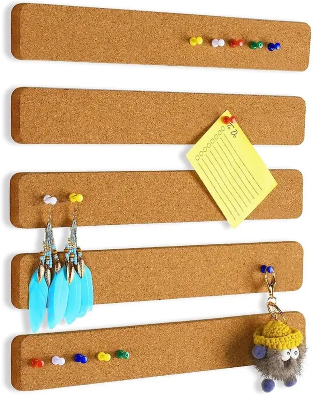 Amazon.com : HTVRONT Cork Board Bar Strips with 40 Pushpins, 8 Pcs Felt ...