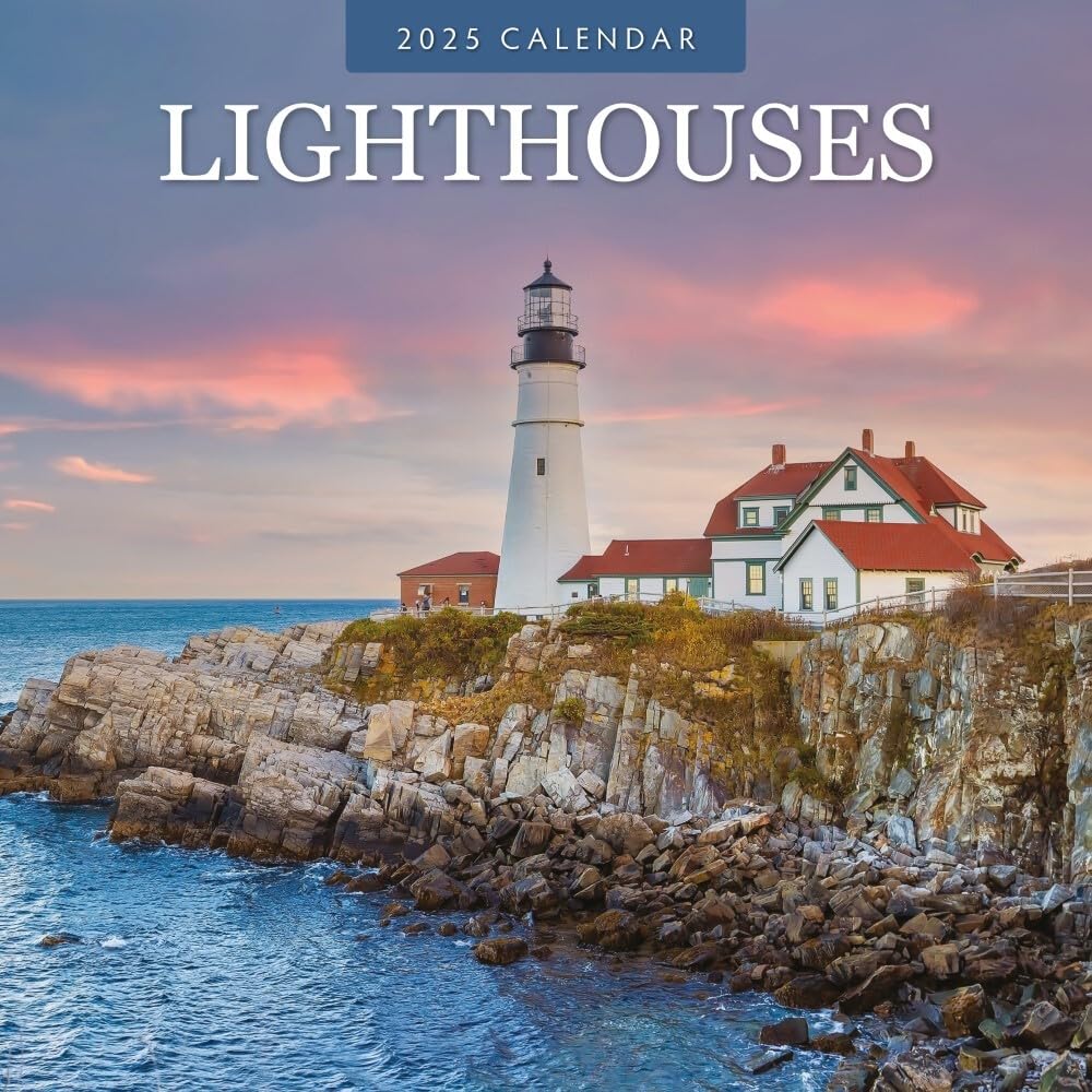 Amazon.com: Red Robin 2025 Lighthouses Monthly Wall Calendar | 12" x 24 ...