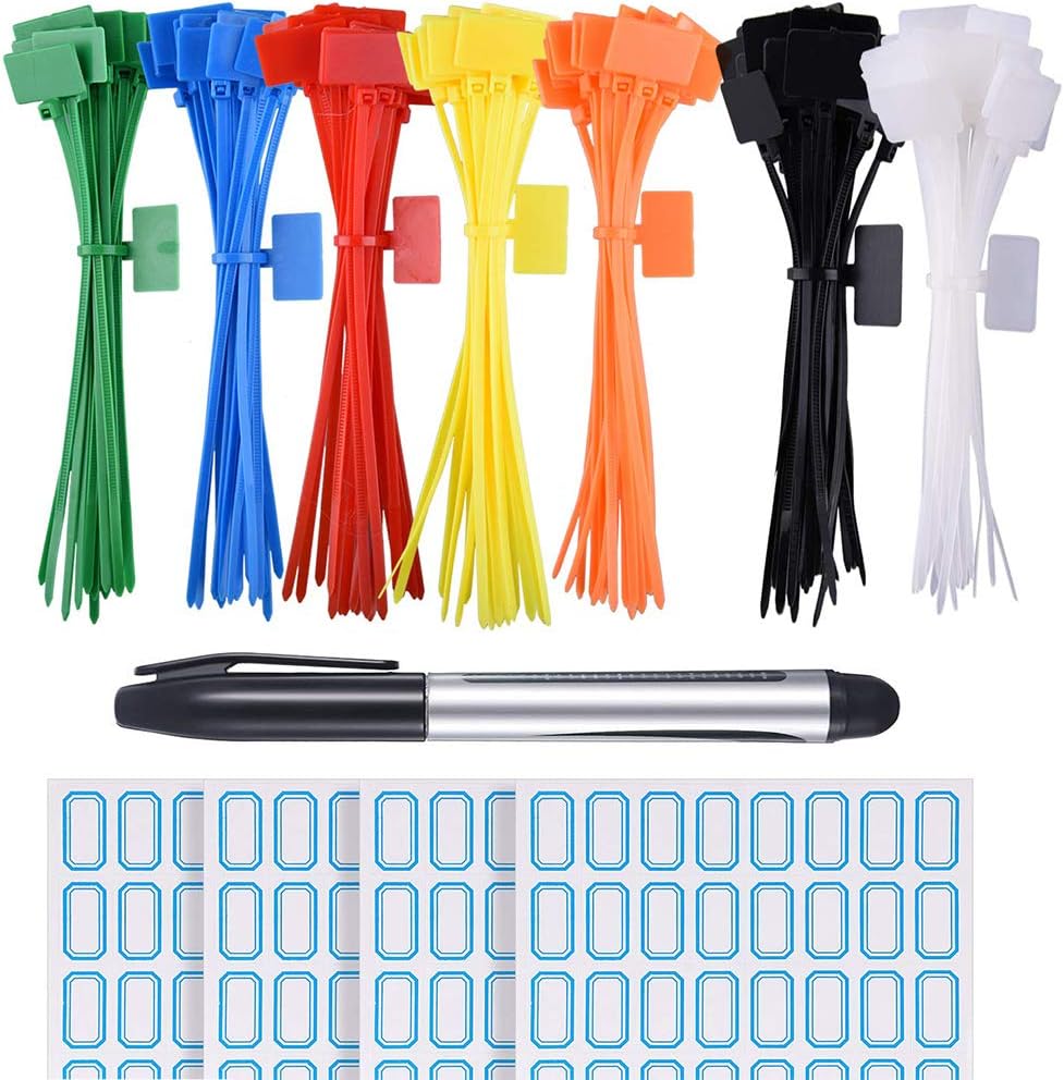 Cable Ties,140 Pack Nylon Zip Ties Self-Locking Fastening Wrap Tie ...