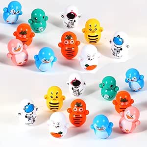 Amazon.com: Random Tumbler Wobbler Toys | Stress Relief 50PCS Mini ...