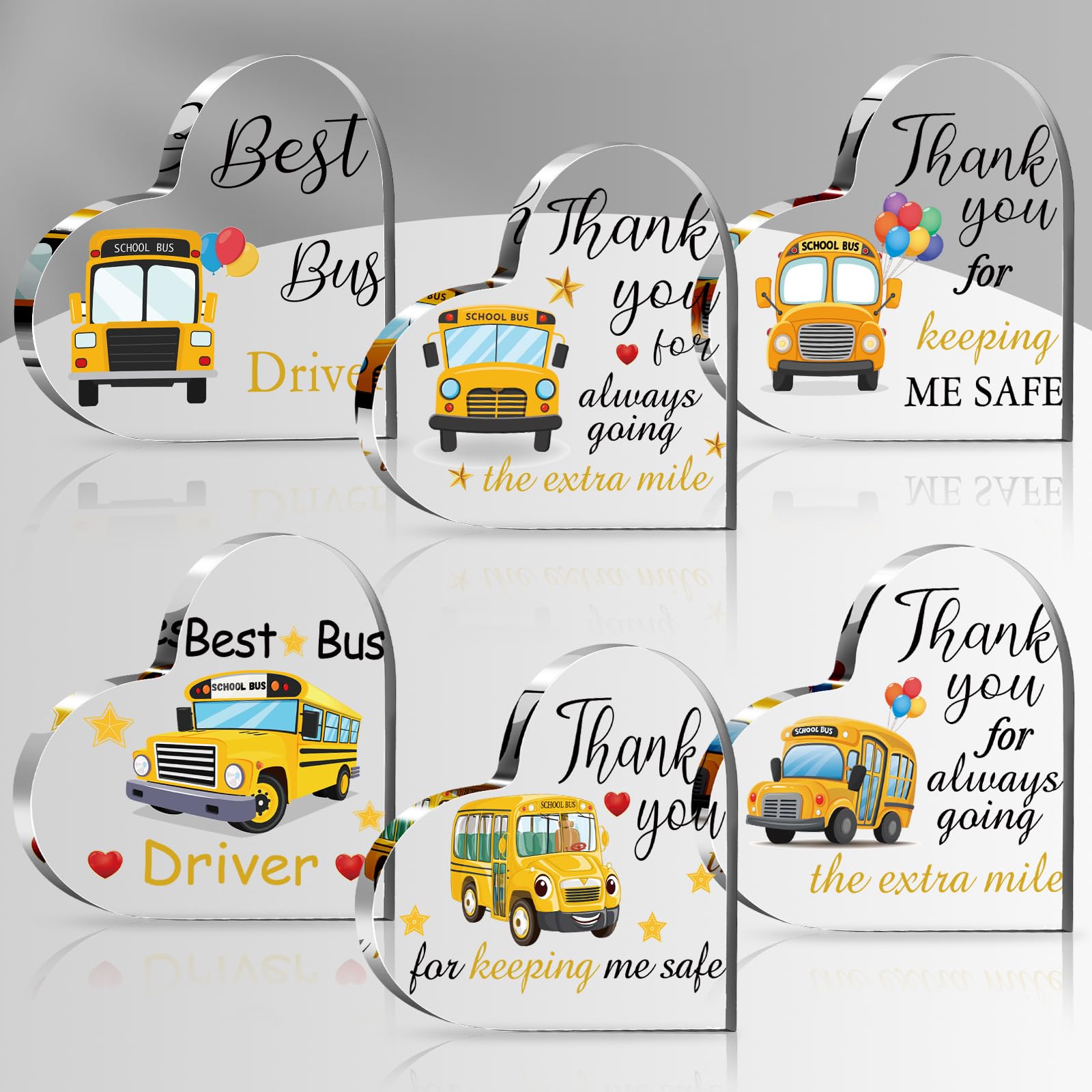 Amazon.com: Geetery 6 Pcs Graduation Gift School Bus Driver ...