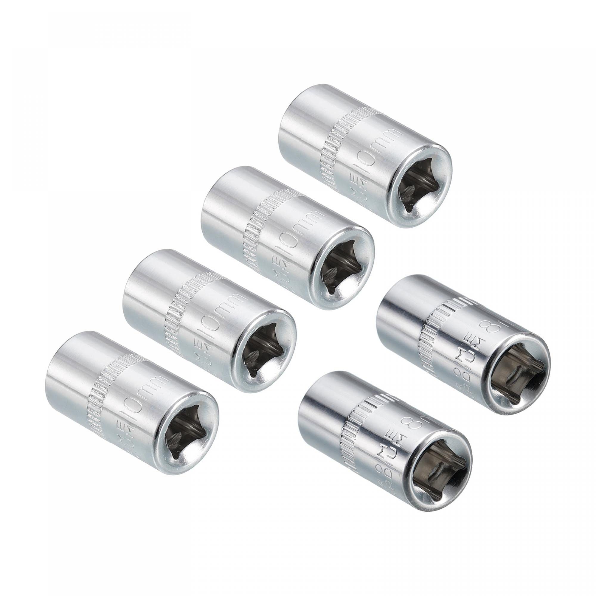 Amazon.com: uxcell 1/4-inch Drive by 8mm and 10mm Shallow Socket Set of ...