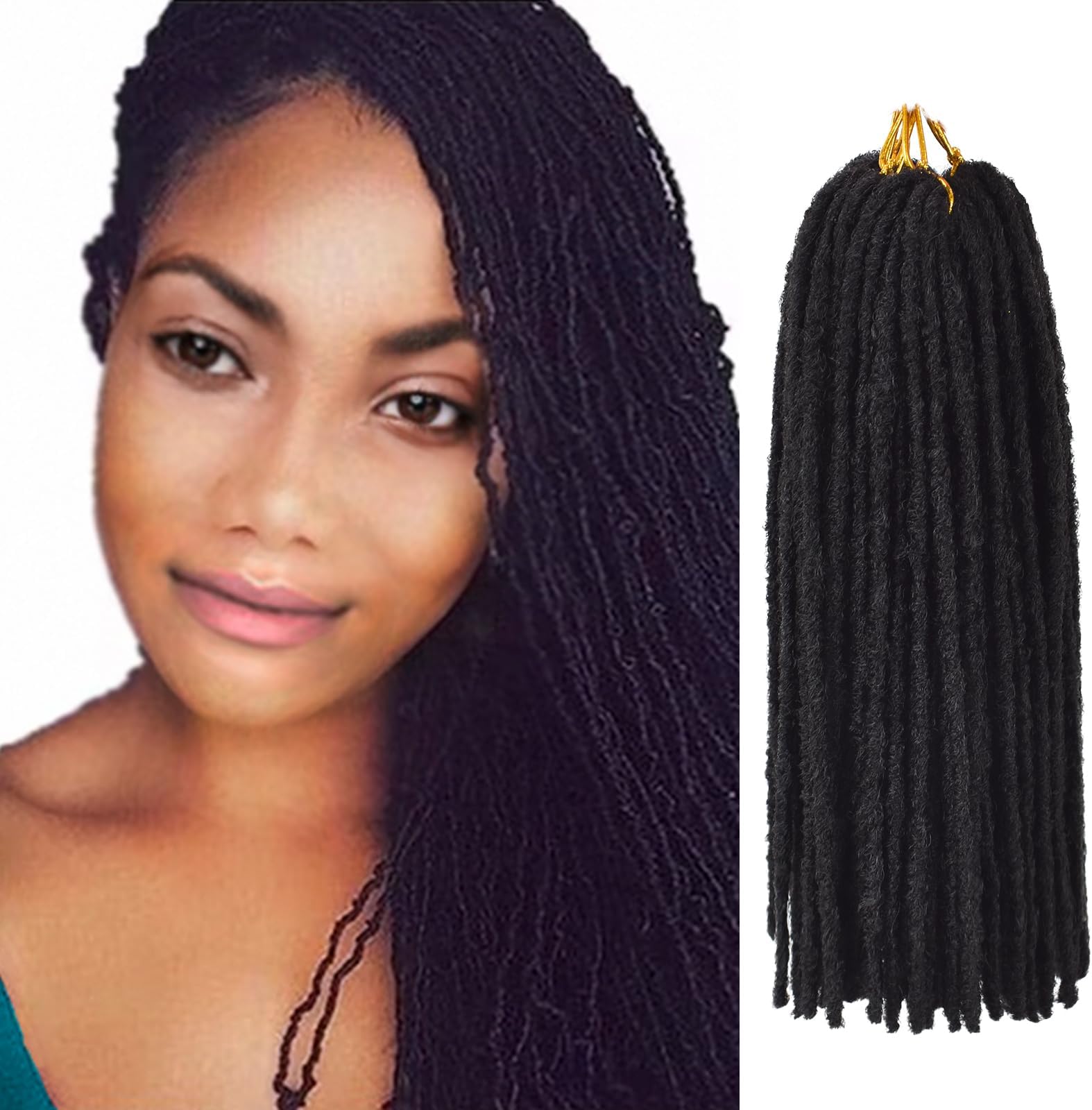 Amazon.com : Fahe Micro Locs Crochet Hair 22 Inch Sister Locs Crochet ...