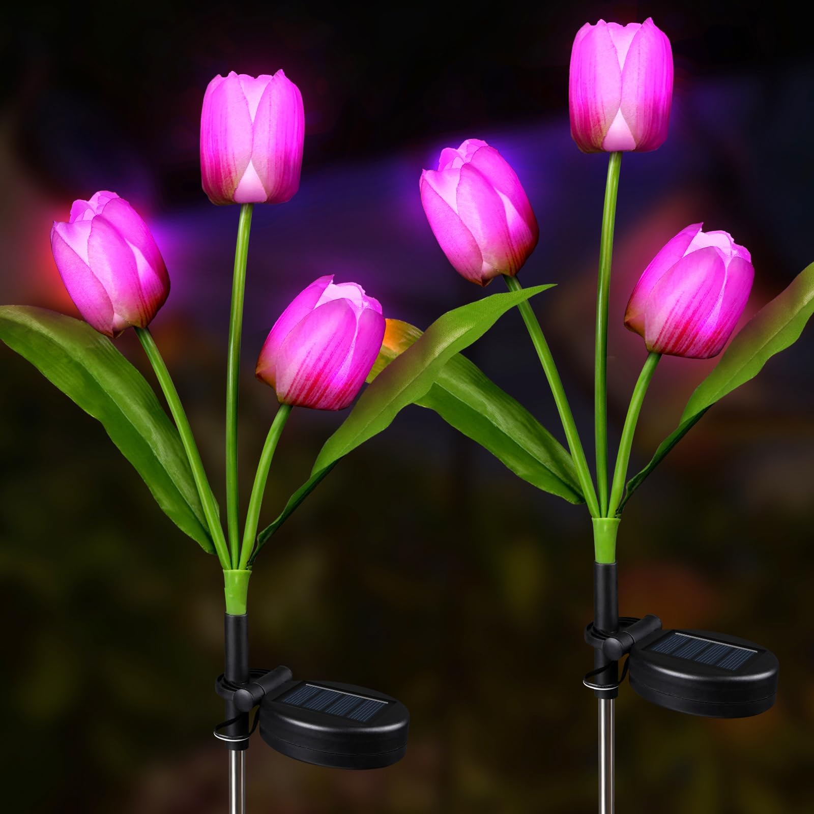 Amazon.com : SkyMall Decorative Tulip Stake Lights – Set of 8 Battery ...