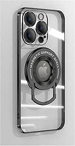 Amazon.co.jp: iPhone13promaxケース MagSafe対応 隠しプルリングブラケット スタンド付き マグネット搭載 iPhone13promax ケース クリア マグ ...