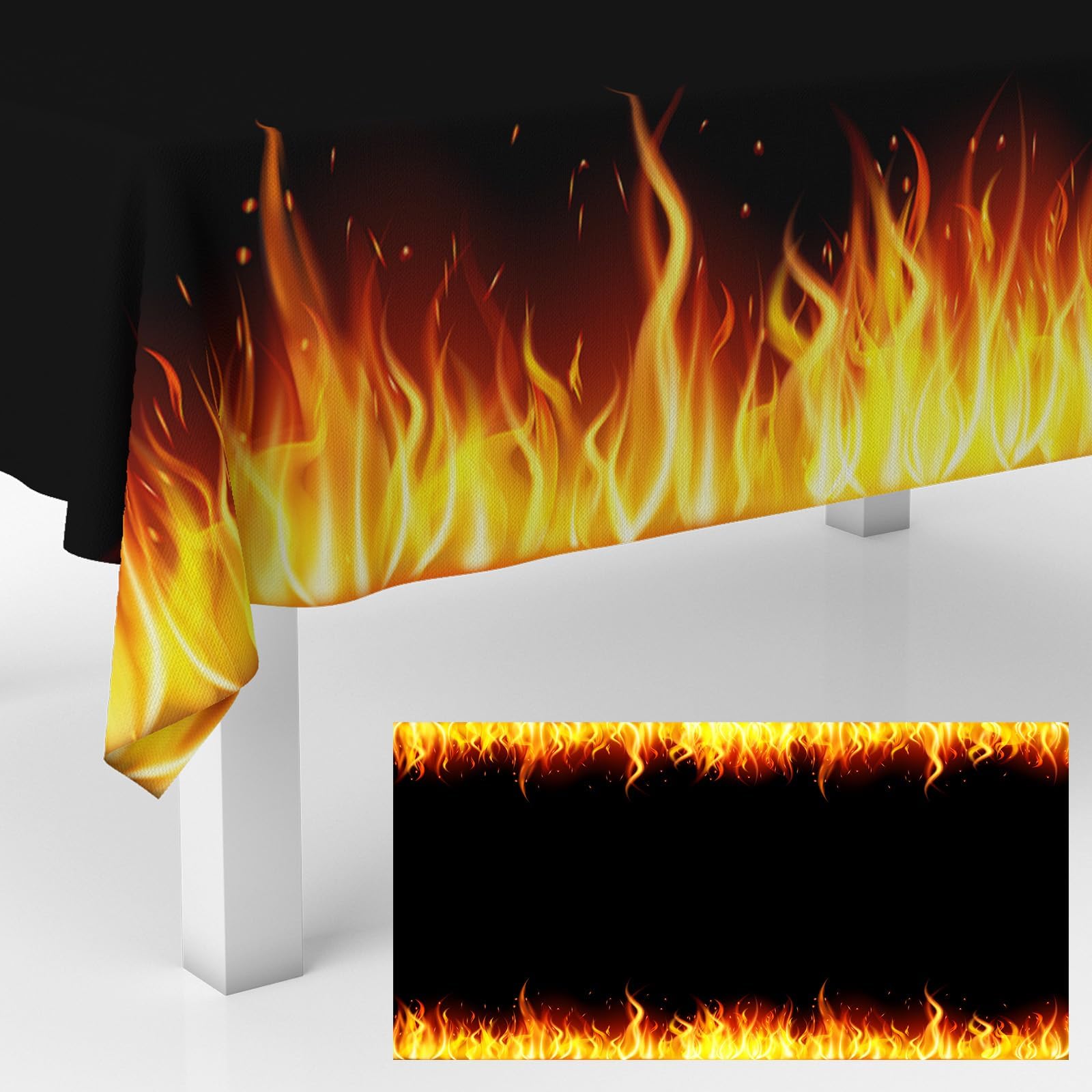 Amazon.com: GZBJMYGS Flame Torch Tablecloths Artificial Faux Fire Fake ...
