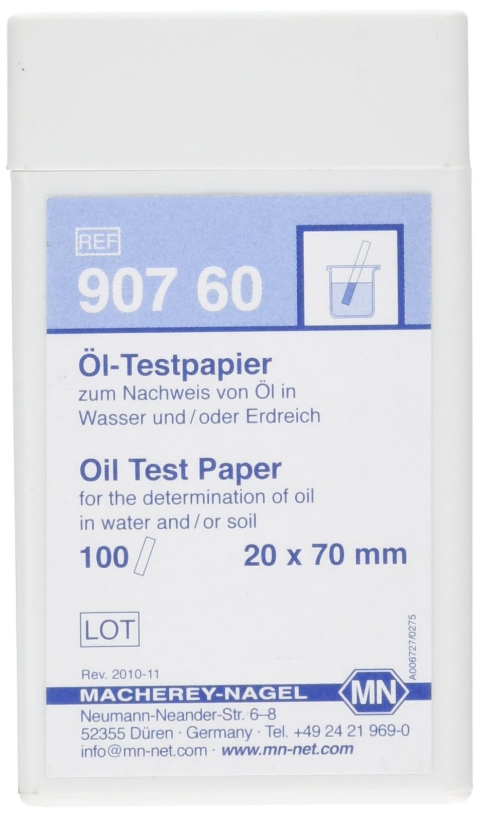 Camlab 1138883 OIL Test Paper, 20 mm x 70 mm (Pack of 100) : Amazon.co ...