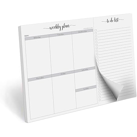 Amazon.com : Weekly TO DO List Notepad, 50 Page Task Planner Pad w ...