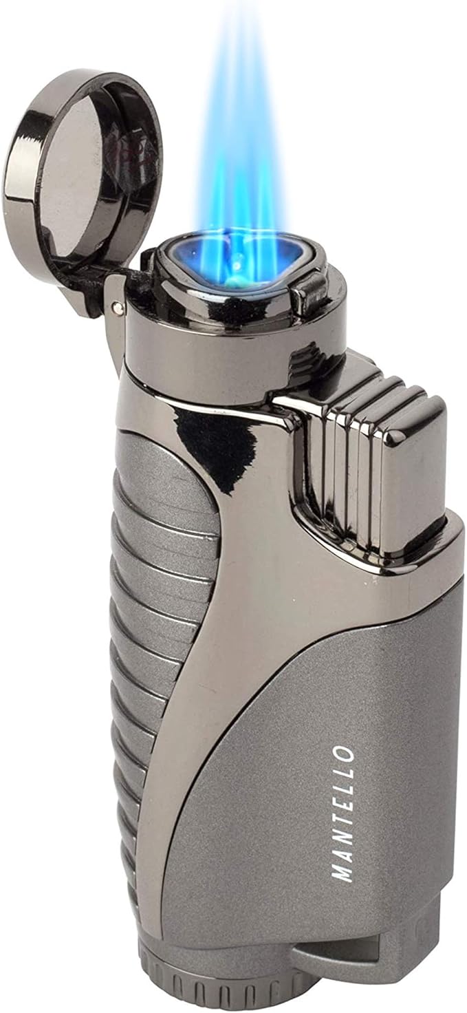 Amazon.com: Mantello Ignite Triple Jet Flame Butane Lighter - Cigarette ...