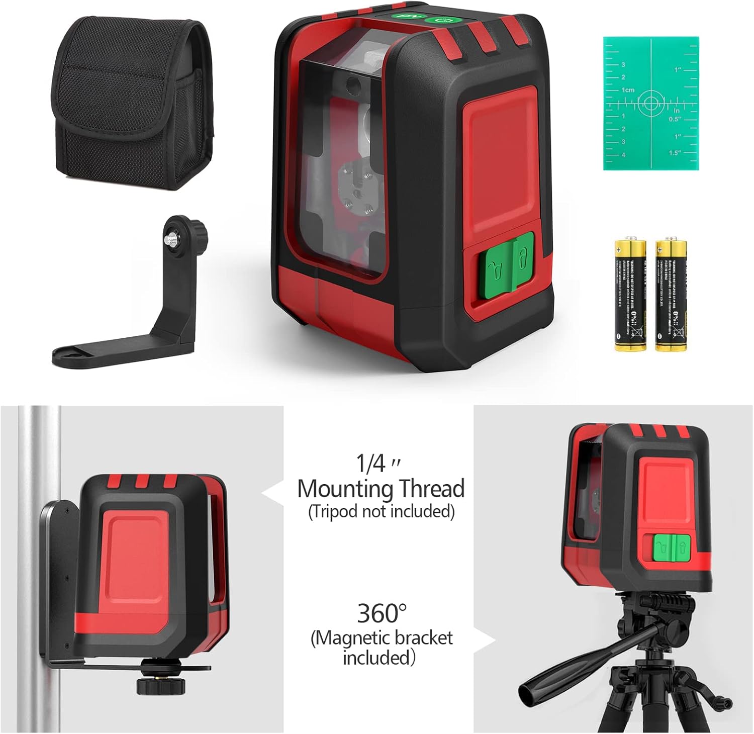 Kakacell Line Laser, 98FT Green Self Leveling Laser Line Level with ...