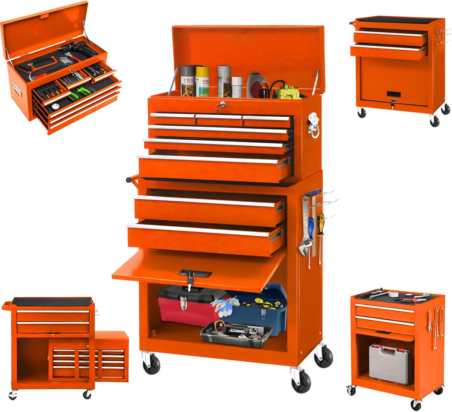 Amazon.com: Pataku Rolling Tool Chest, 8 Drawer High Capacity Tool ...
