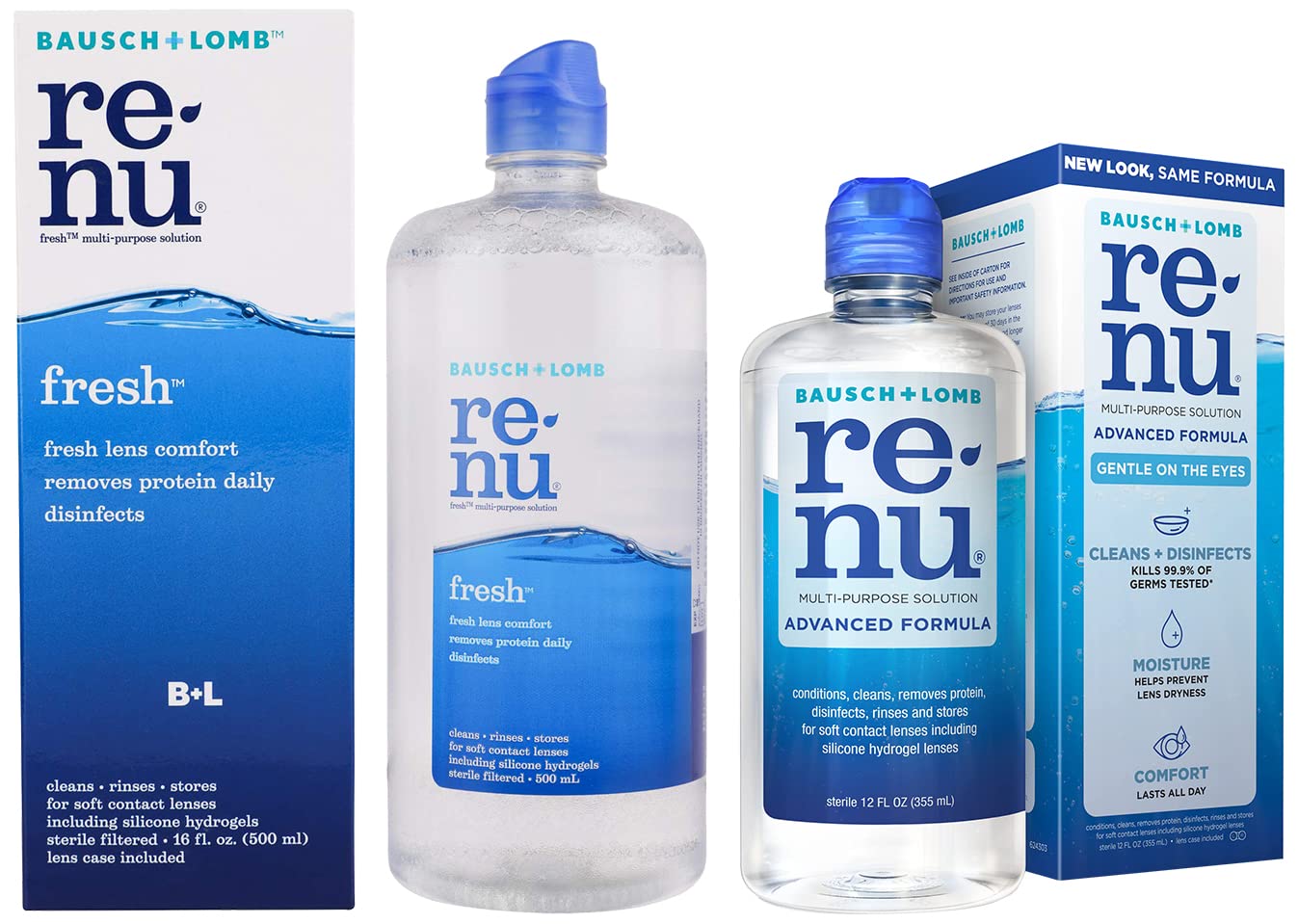 Buy Bausch & Lomb ReNu Advanced Triple Disinfect Formula Multi-Purpose ...