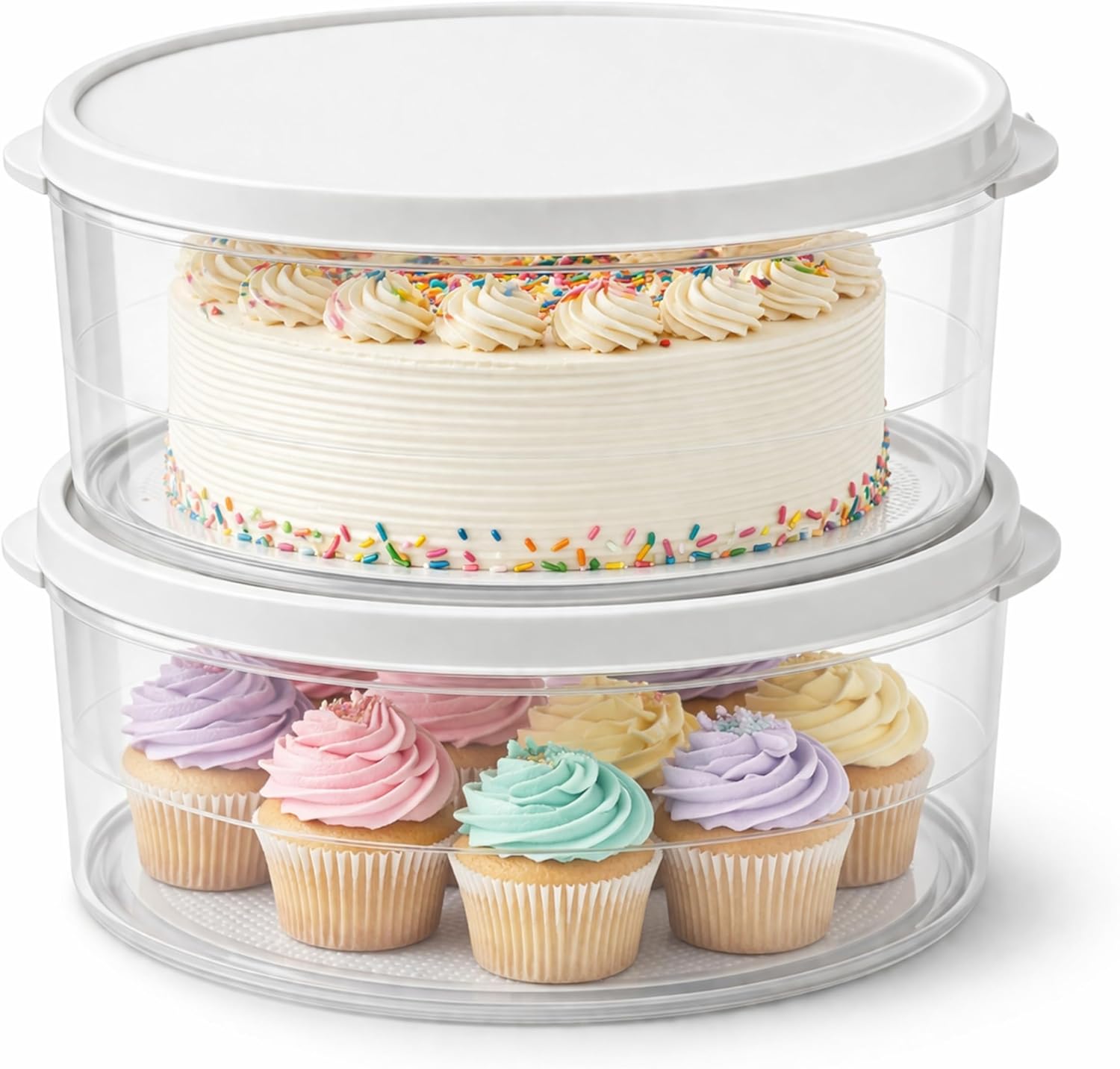 Amazon.com: Evelots 2-Pack 10-Inch Airtight Food Storage Container with ...