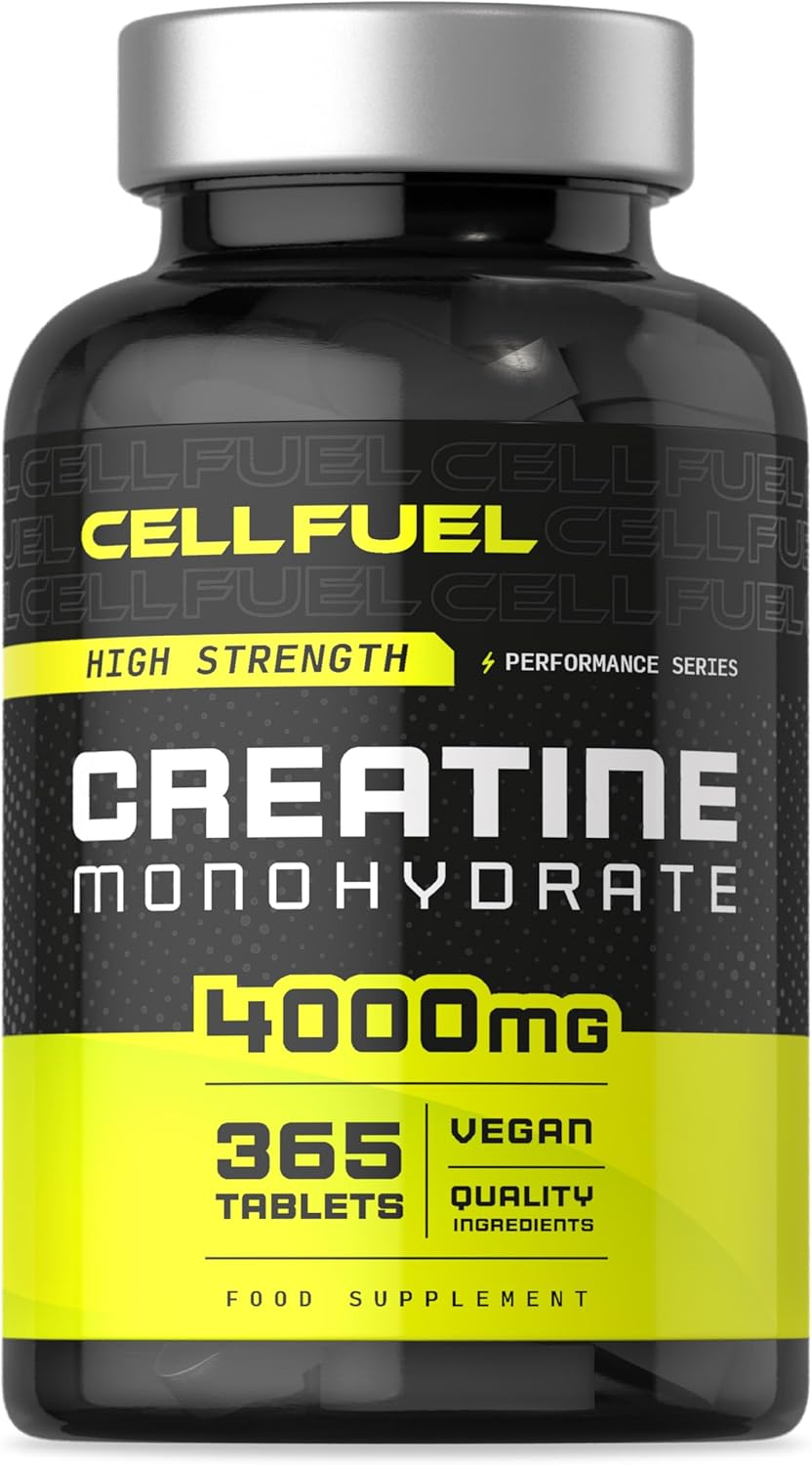 Creatine Monohydrate Tablets 4000mg | 365 Vegan Pills | High Strength ...