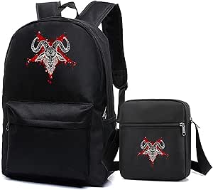 Amazon.com | MiAnMiAn Goth Baphomet Pentagram Satanic goat head ...