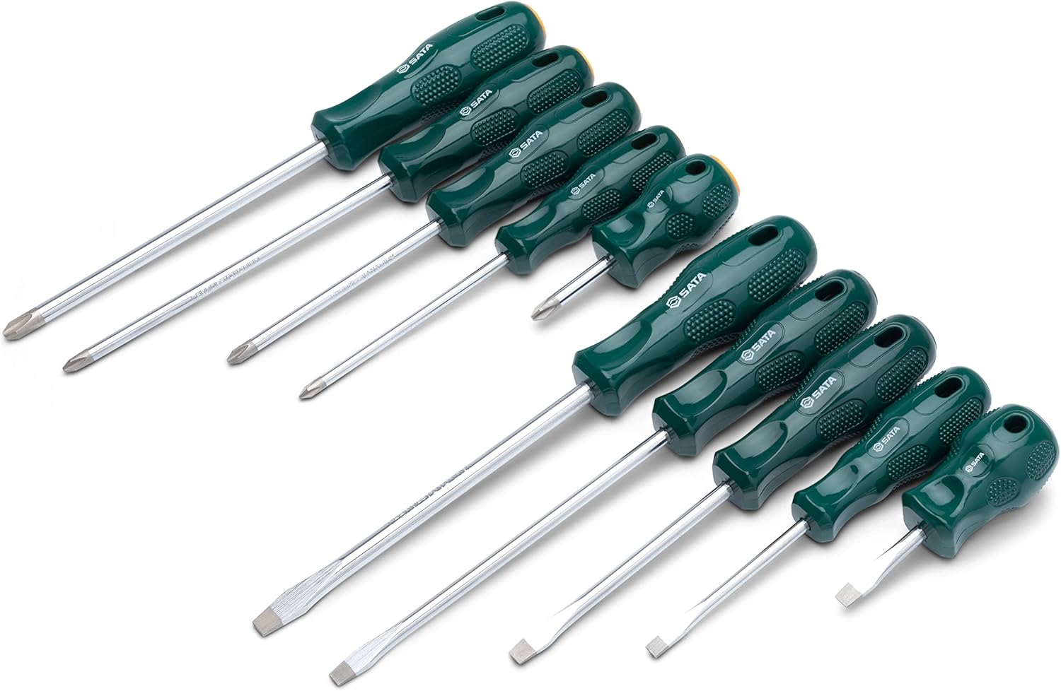 SATA ST09304ESJ 10-Piece Phillips and Slotted Screwdriver Set with ...
