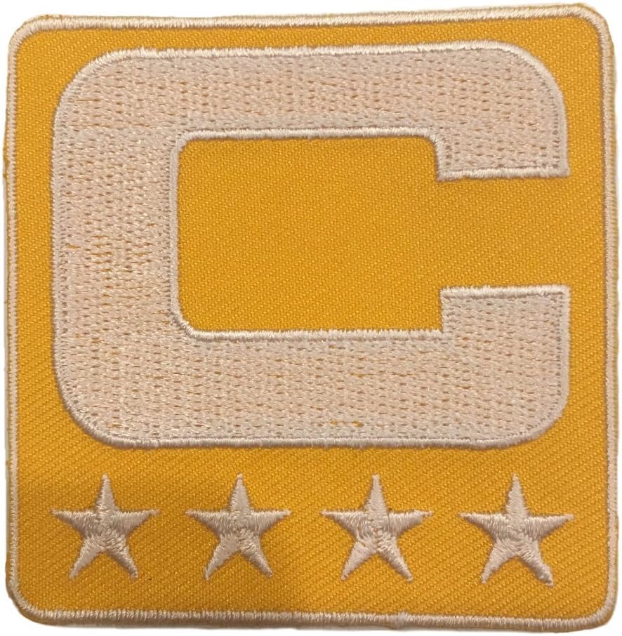 Amazon.com: Yellow Captain C Patch Iron On for Jersey Football ...