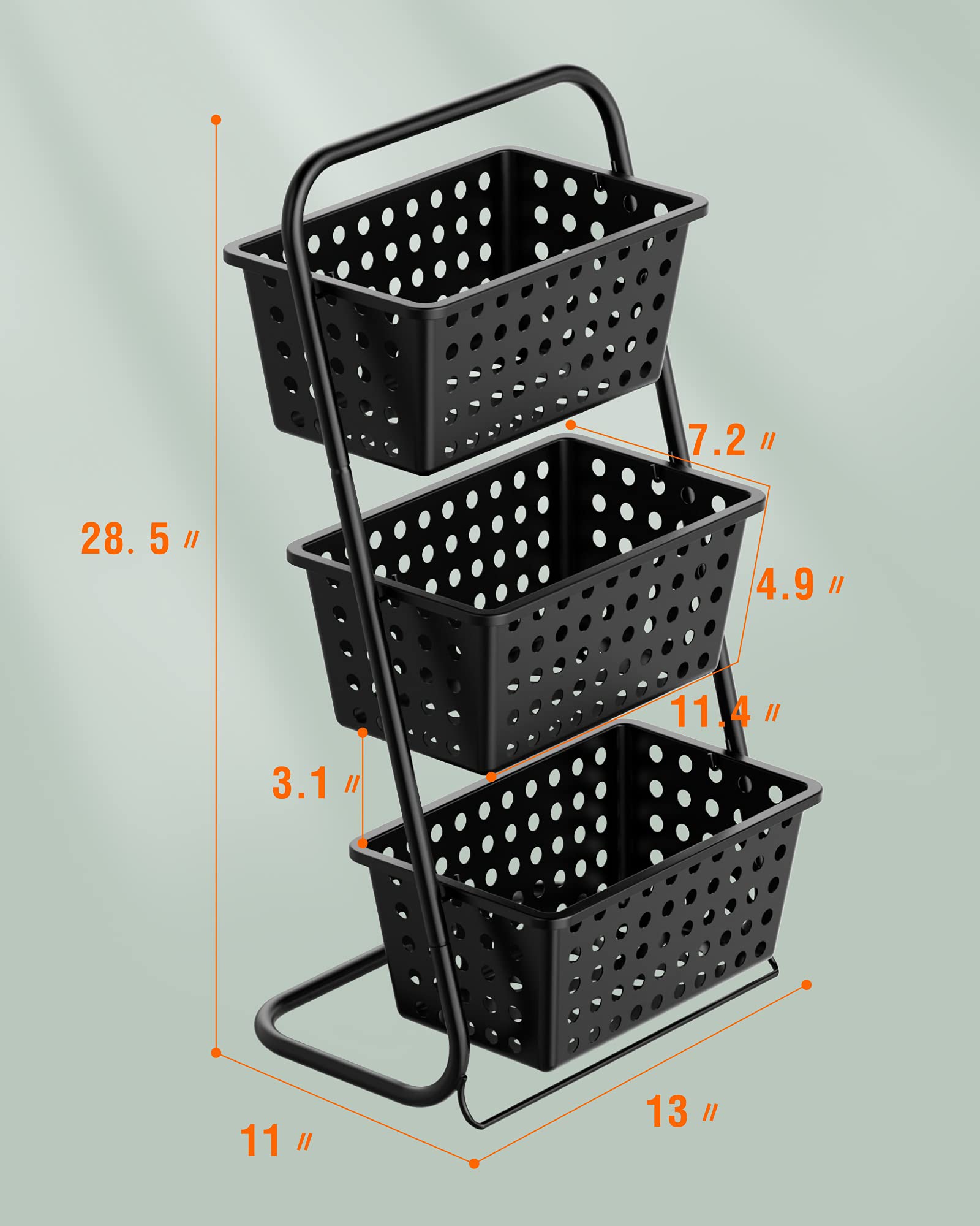 Kitchen 3 Tier Basket Stand at Mildred Fulcher blog