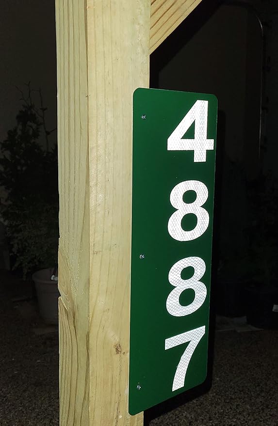 Amazon.com : Reflective Custom Address SIGN – Address (on glossy, non ...