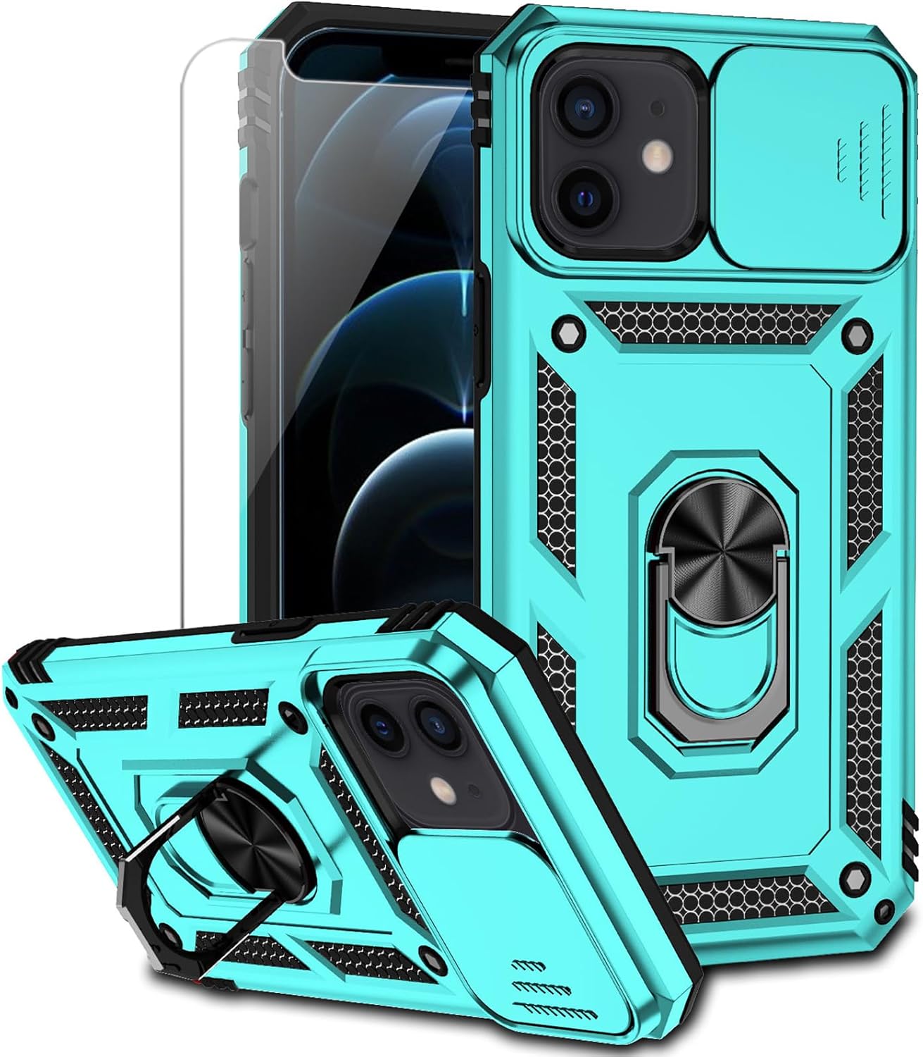 Amazon.com: for iPhone 12 / iPhone 12 Pro Case with Camera Lens Cover ...