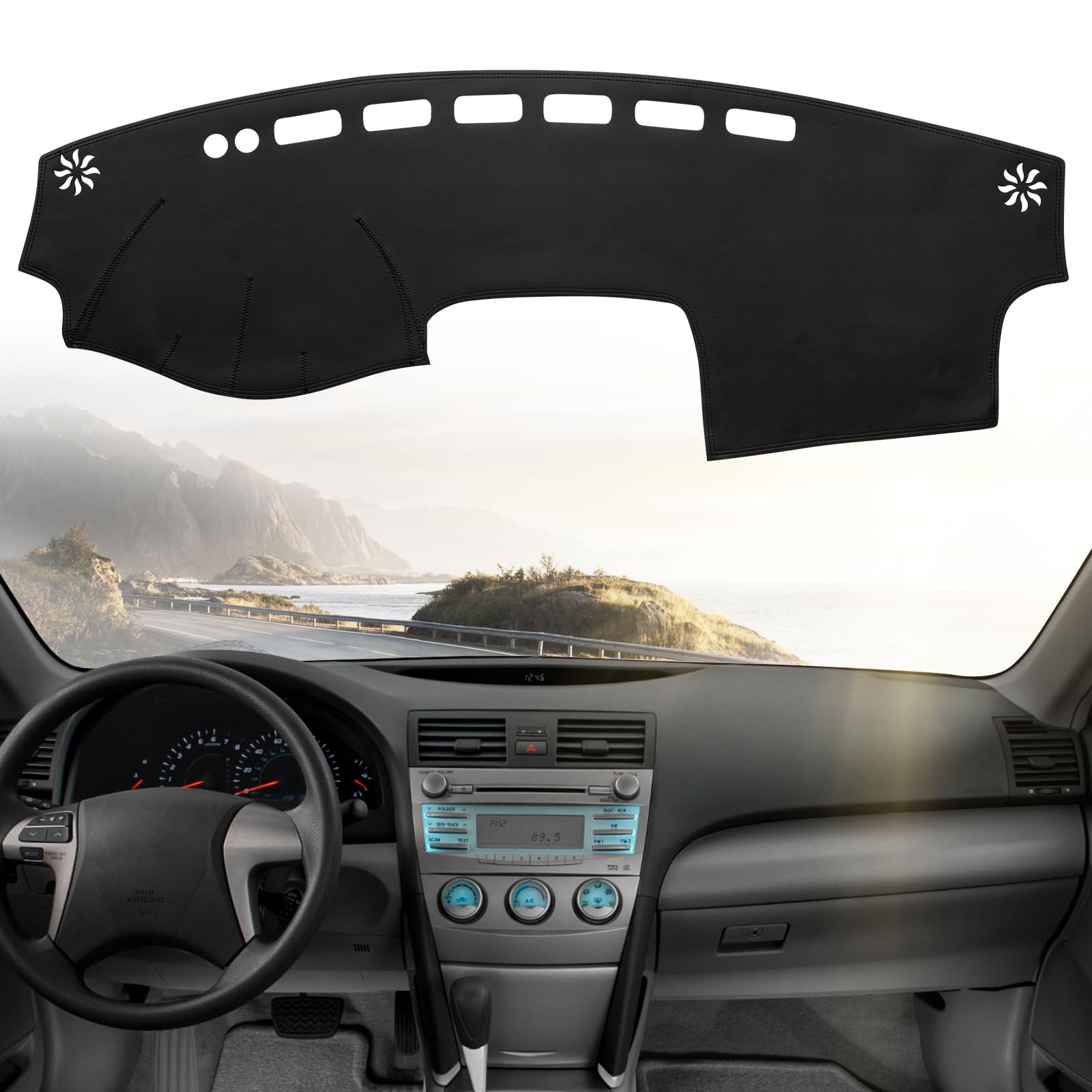 PU Leather Dashboard Leather Dashboard Cover For 2019-2022 Chevy ...