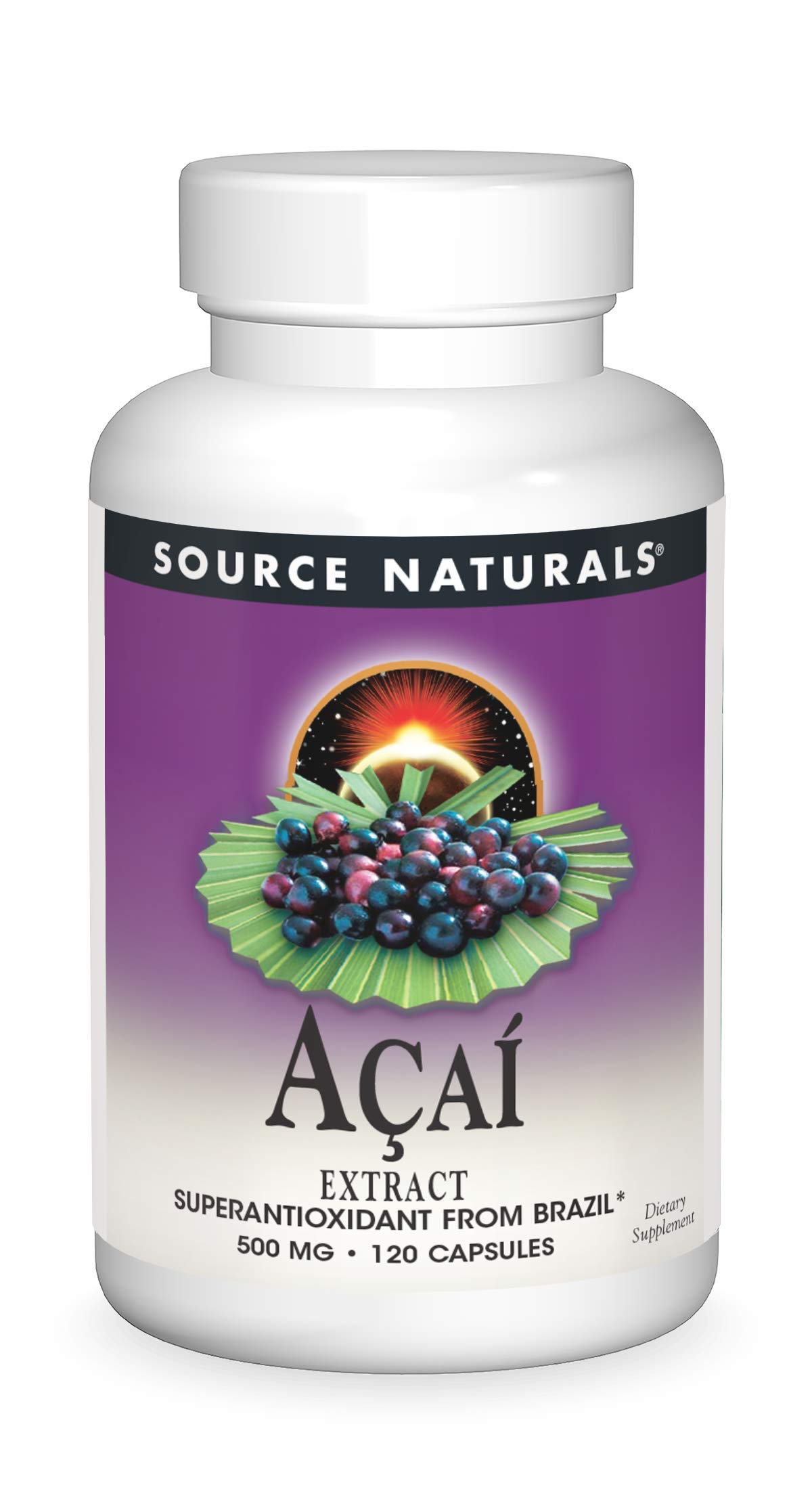 Amazon.com: Source Naturals Acai Extract 500 Mg Capsule, 120 Count ...