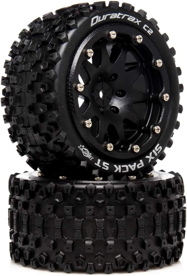 Amazon.com: Duratrax Six Pack ST Belted 2.8" 2 Wheel Drive Mounted Rear ...
