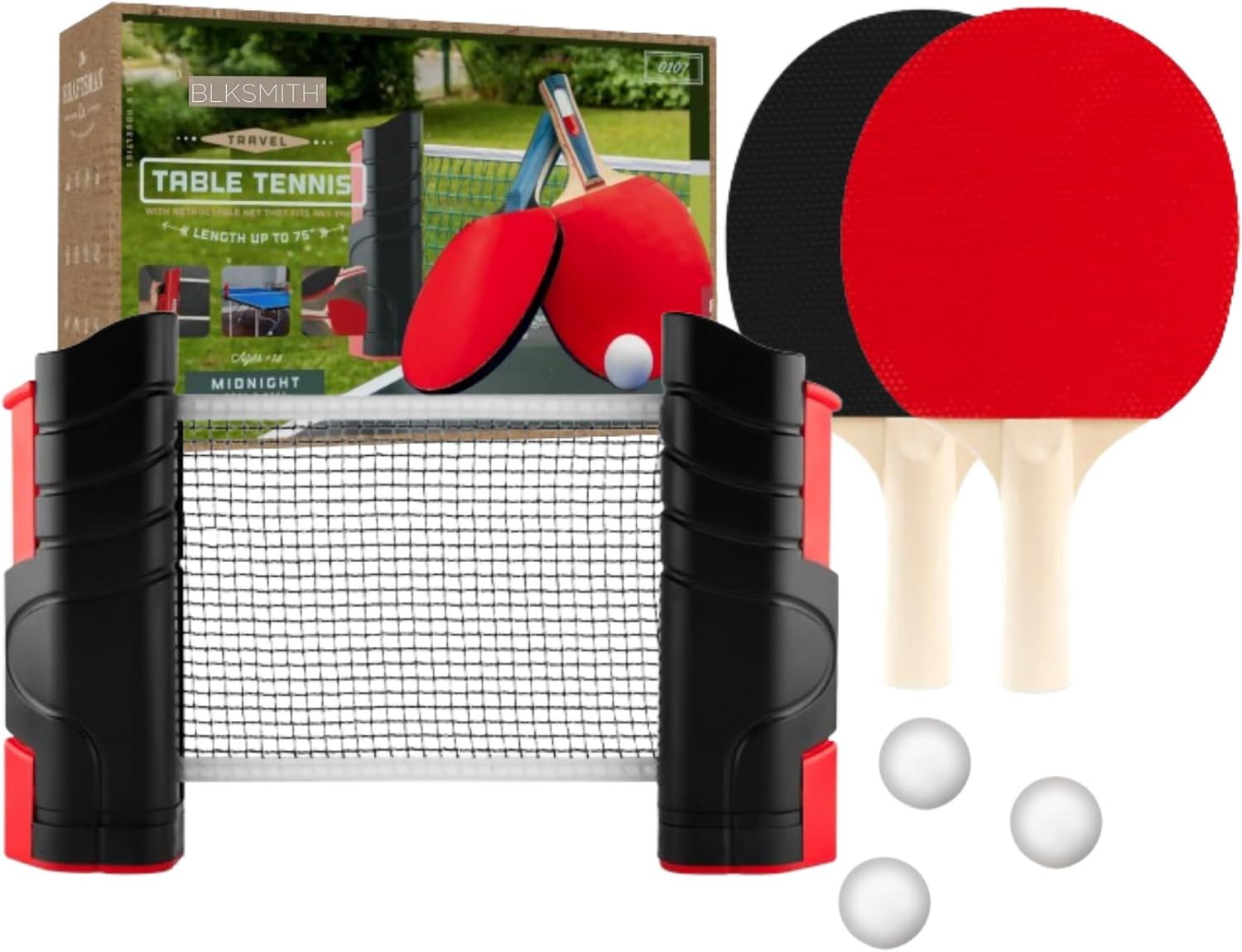 Amazon.com : BLKSMITH All-in-One Portable Ping Pong Set with ...