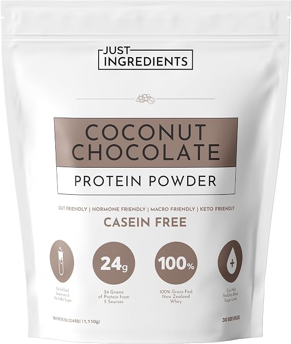 Amazon.com: JUST INGREDIENTS Coconut Chocolate Protein Powder – 30 ...