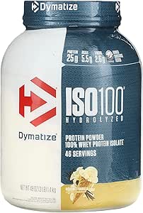 DYMATIZE ISO 100 3 LBS (VAINILLA GOURMET) : Amazon.com.mx: Salud y Cuidado Personal
