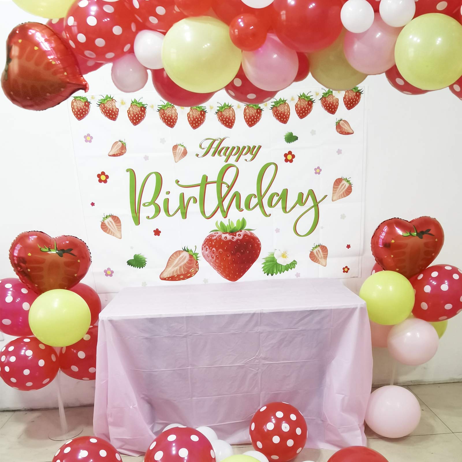 Strawberry Party Decorations Set - Sweet Berry Party Supplies with ...