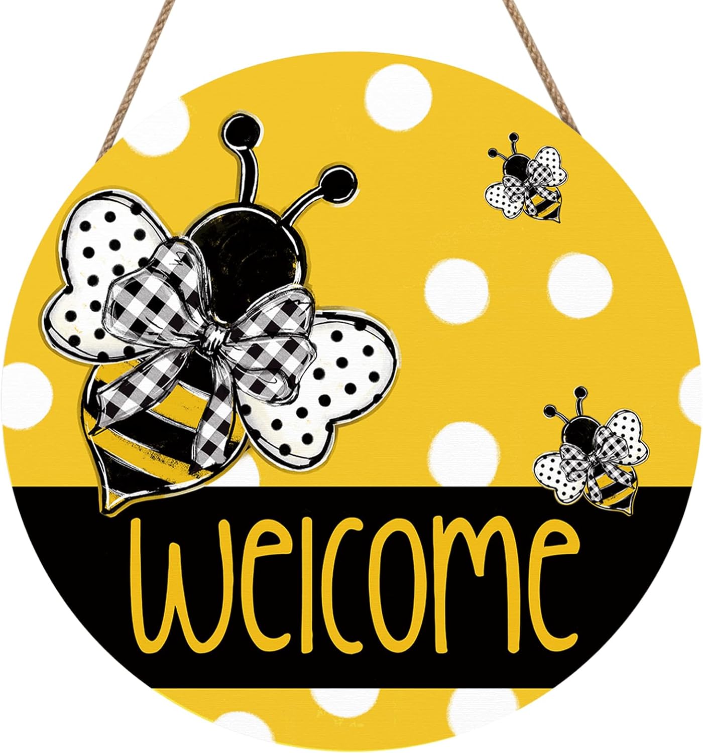 Amazon.com: Summer Welcome Door Sign 11.8 inch, Colorful Cute Bee ...
