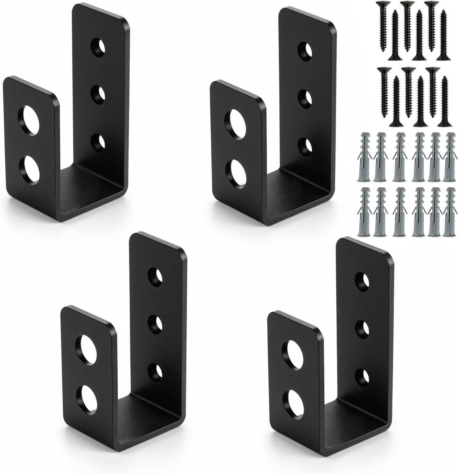 Amazon.com: HOIGON 10 Pack 2 x 4 Inch Door Barricade Brackets, Heavy ...