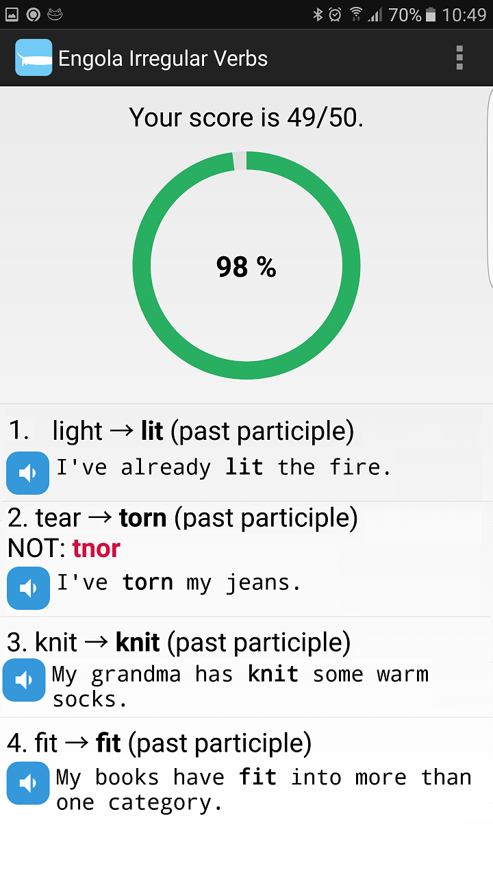 Irregular Verbs:www.amazon.com:Appstore for Android