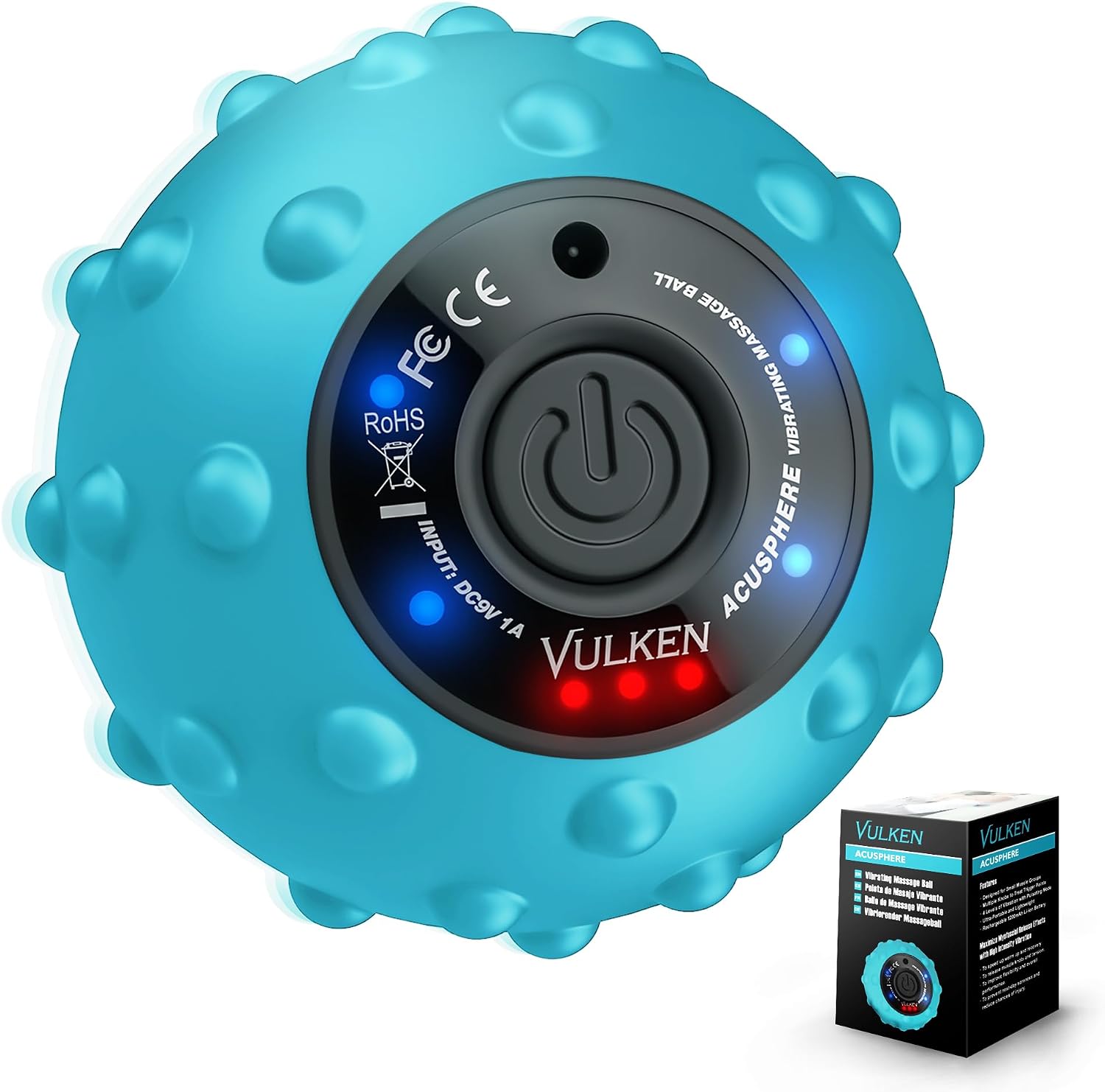 Acusphere 4 Speed High Intensity Vibrating Massage Ball for Muscle and ...